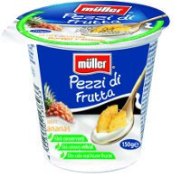 Muller Pezzi di Frutta, armonie dulce de iaurt cu bucati de fructe